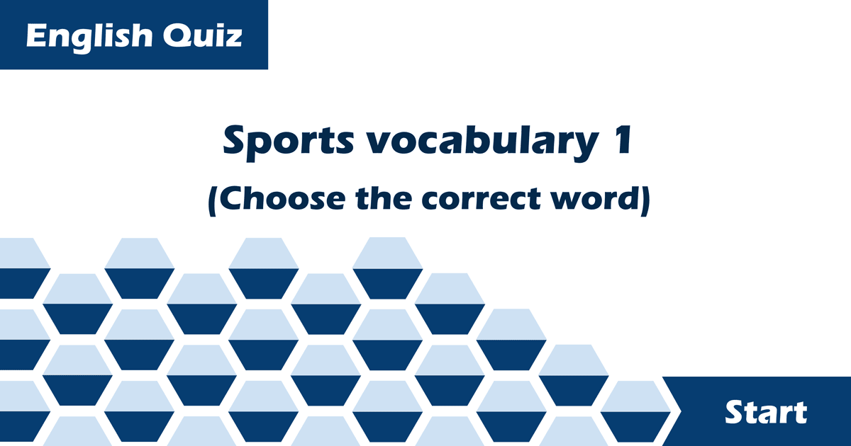 Sports vocabulary English quiz | EnglishRadar